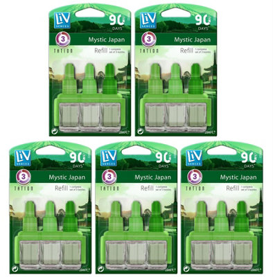 Pack of 5 Plug-In 3volution Air Freshener Refills Compatible with Ambi ...