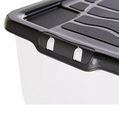Pack Of 5 Strong Durable 30 Litre Curve Plastic Underbed Storage Boxes ...
