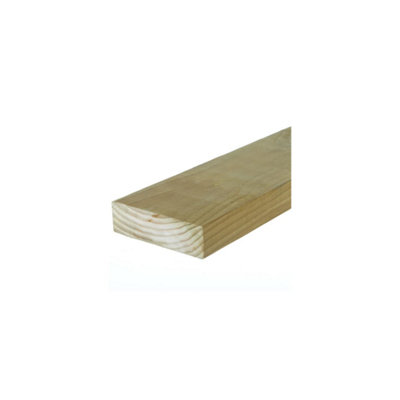 Pack of 5 (Total 5 Unit) Planed Treated C24 Timber - 47mm (T) x 200mm ...