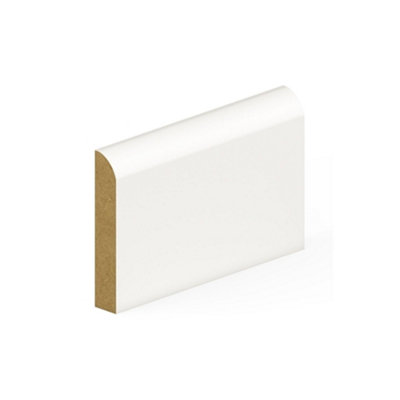 PACK OF 5 (Total 5 Units) - 14.5mm Thick Primed MDF Bullnosed 20mm ...
