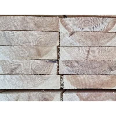 PACK OF 5 (Total 5 Units) - 75mm x 150mm (6" x 3") Sawn Redwood Timber ...