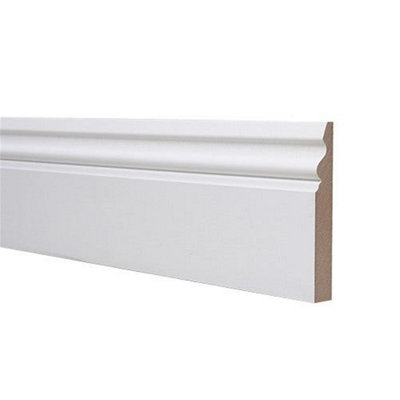 Pack of 5 (Total 5 Units) - Moisture Resistant MDF Primed Skirting ...
