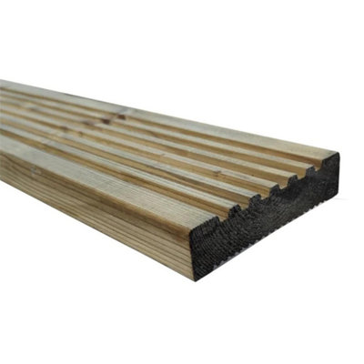 Pack of 5 (Total 5 Units) - Timber Decking Board - 125mm(W)x32mm(T ...