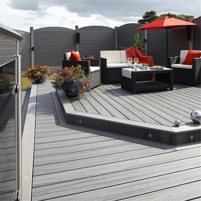 Pack of 5 (Total 5 Units) - Transcend Composite Grooved Edge Decking ...