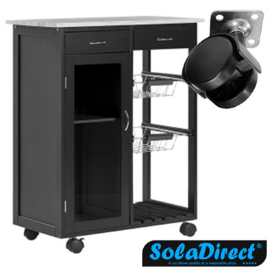 Pack of 5 x PVC Swivel Furniture Castors Wheels - 40 mm Universal ...