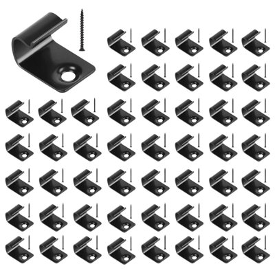 Pack of 50 Composite Decking Clips Hidden Fasteners Steel/Plastic ...