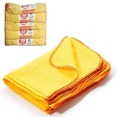 Pack Of 50 Duster Cloth 100% Cotton Cleaning Valeting Polishing Soft ...