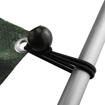 pack of 50 x 8"(20cm) bungee ball/elasticated toggle,shock cord ties ...