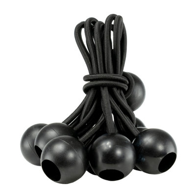 pack of 50 x 8"(20cm) bungee ball/elasticated toggle,shock cord ties ...