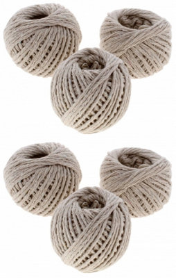 Pack of 6 Cotton String Balls Strings Twine Rope Ball Household Home Office