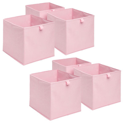 Pack of 6 Folding Storage Organiser Cube Home Laundry Box | DIY at B&Q