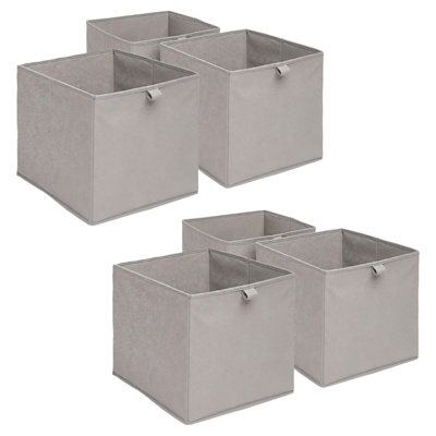 Pack of 6 Folding Storage Organiser Cube Home Laundry Box | DIY at B&Q