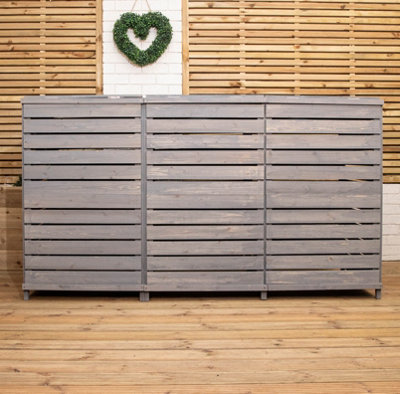 Pack of 6 Grey Washed Back Panels Only For SA BINS Triple Bin Storage