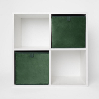 PACK OF 6 MATTE VELVET CUBE STORAGE BOXES