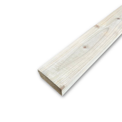 Pack of 6 Tanalised 4x2 Sawn Fence Rails Brown 95 x 45 x 3600mm
