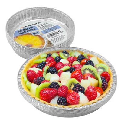 Pack Of 64 Disposable Medium Foil Flan Dishes Aluminium Round Foil Pans ...