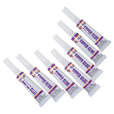 Pack of 7 Glue Tubes - Strong & Quick Bonding Clear Liquid Adhesive ...