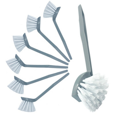 Pack of 7 Plastic Dish Stiff Brush Set