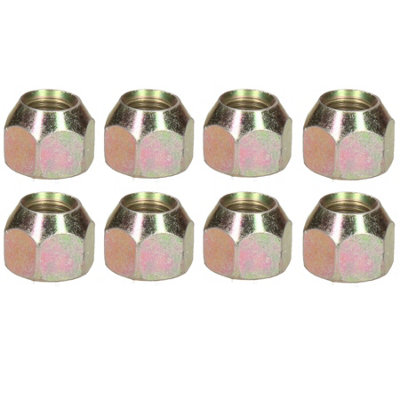 Pack of 8 3/8" UNF Conical Wheel Nuts Nut For Trailer Suspension Hubs ...