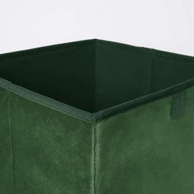 Pack of 8 Matte Velvet Cube Storage Boxes