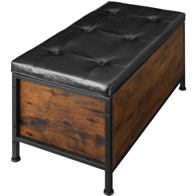 Padded Storage Chest Calico 81.5 x 41.5 x 50.5 cm - Industrial wood ...