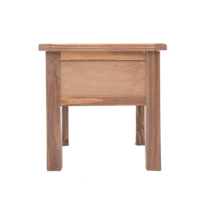 Padua Lacquered 1 Drawer Side Table Brass Drop Handle