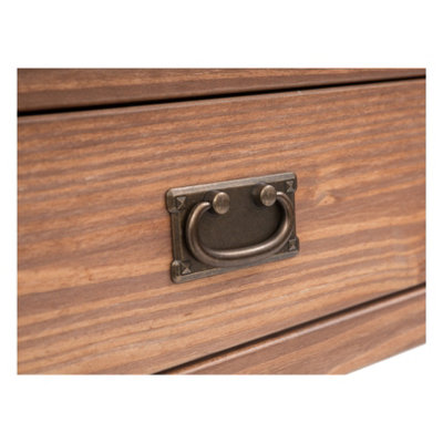 Padua Lacquered 2 Drawer Console Table Brass Drop Handle