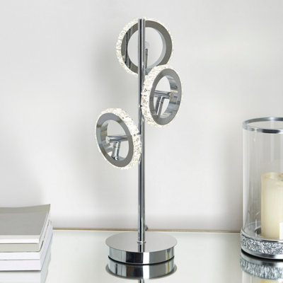Pagazzi Polished Chrome LED Table Lamp | DIY at B&Q
