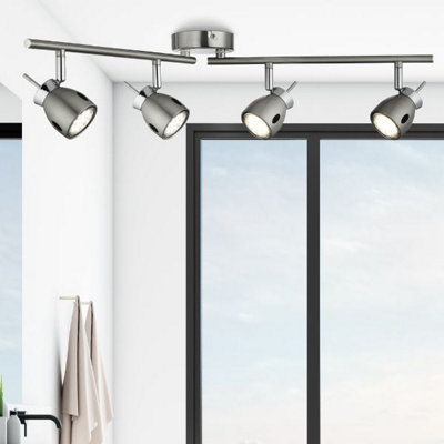 Pagazzi Quinny 4 Light Spotlight Bar Satin Nickel