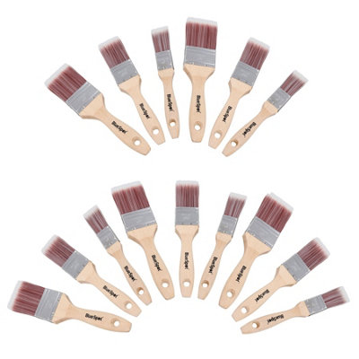 Paint Brush Painting + Decorating Synthetic Brushes Wooden Handle 1 ...