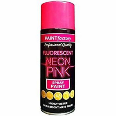 Paint Factory All Purpose Neon Pink Spray Can, 400 ml | DIY at B&Q