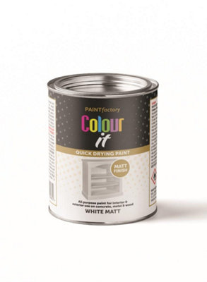 Paint Factory Colour It White Matt Paint Tin 300ml | DIY at B&Q