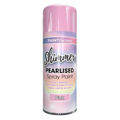 Paint Factory Shimmer Pearlised Paint, Pink, 400ml 2955