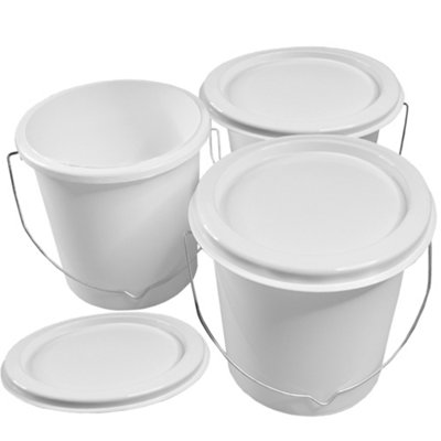 Paint Kettle Container Tub with Metal Handle and Lid 2.5L (Pack of 20)