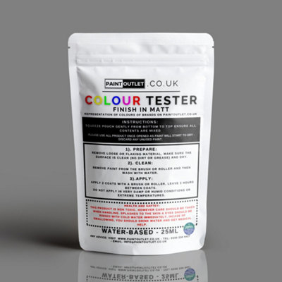 Paint Outlet Colour Tester Pouch 25ML - Light Grey