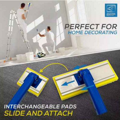 Paint Pad Set Decorating Pads Edger Tool Refill Handle Tray Painting