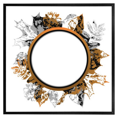 Paint print autumn decoration (Picutre Frame) / 20x20" / Black