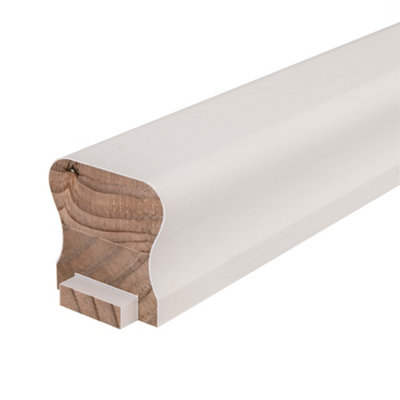 Paint Ready Handrail 32mm HDR Stair Handrail and Base Rail Set (H)59mm ...