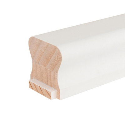 Paint Ready Handrail 41mm HDR Stair Handrail and Base Rail Set (H)59mm ...