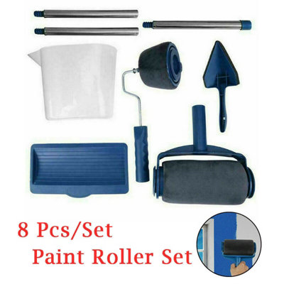Paint Runner Pro Roller 8Pcs Brush Set Room Painting Wall Handle ...