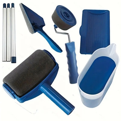 Paint Runner Pro Roller 8pcs Brush Set Room Painting Wall Handle ...