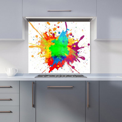 Paint Splash Premium Glass Kitchen Splashback W600mm x H750mm