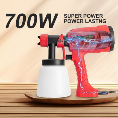 Paint Sprayer 700W, Electric Spray Gun for Outdoor & Indoor Jobs Ideal ...