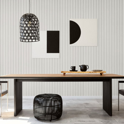 Paintable Slat Wall Panels - 2.4m x 400mm - Pack of 10