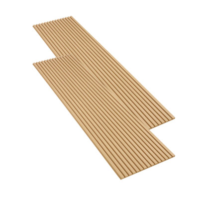 Paintable Slat Wall Panels - 2.4m x 400mm - Pack of 2