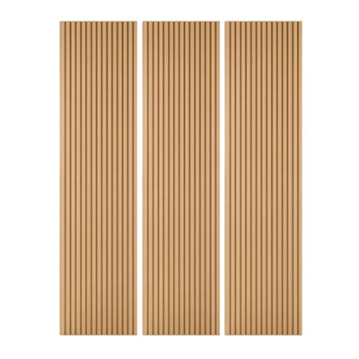 Paintable Slat Wall Panels - 2.4m x 400mm - Pack of 3