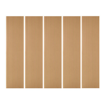 Paintable Slat Wall Panels - 2.4m x 400mm - Pack of 5