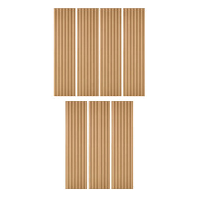 Paintable Slat Wall Panels - 2.4m x 400mm - Pack of 7