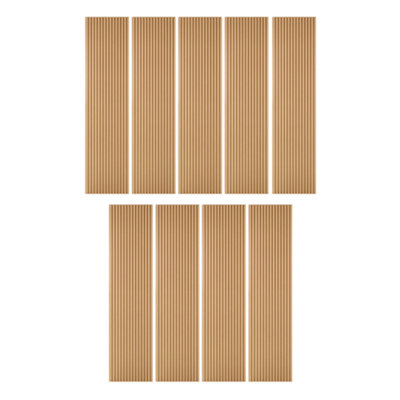 Paintable Slat Wall Panels - 2.4m x 400mm - Pack of 9