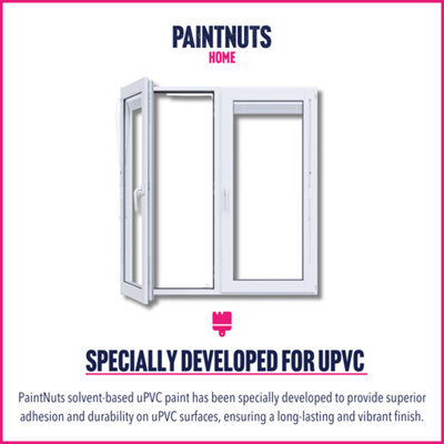 PaintNuts UPVC Window & Door Weatherproof Satin Paint - Cream (RAL9001 ...